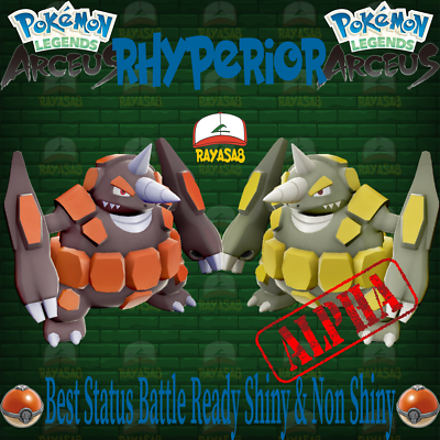 🌟Rhyperior Alpha Shiny & Non Shiny Best Stats Pokemon Legends Arceus ...