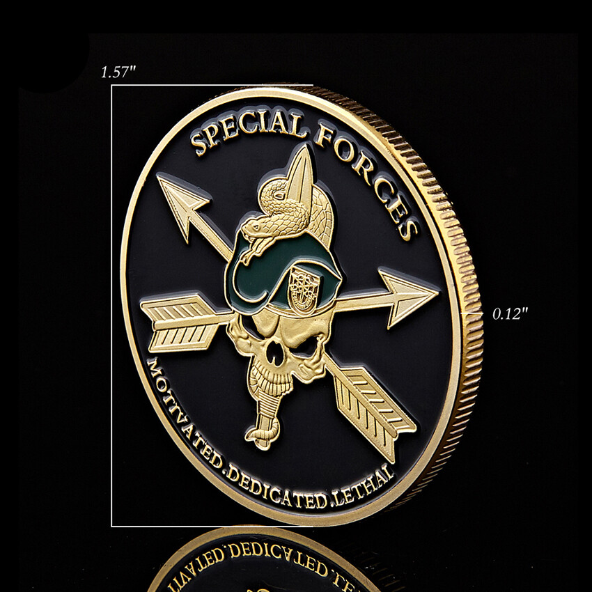 50 PCS Gold Plated Coin United States Collectible Liber GREEN BERET US ...