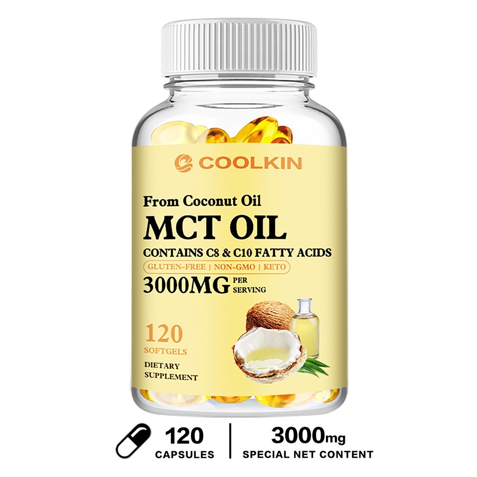 MCT OIL Capsules 3000mg-For Skin Care,Weight Loss,Immune Support,Brain ...