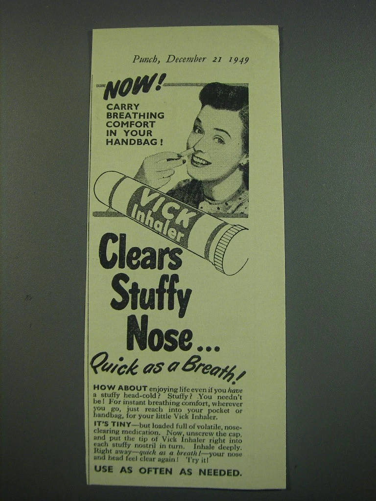 Vicks Inhaler Ads