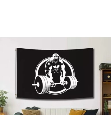 Gorilla Fitness Flag 3x5 FT Weight Lifting Home Gym Garage Workout ...