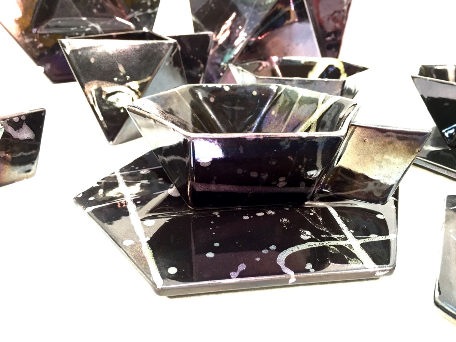 Vintage 1980s Swedish Rolf Sinnemark Style Cubic Tea set / Art Deco ...