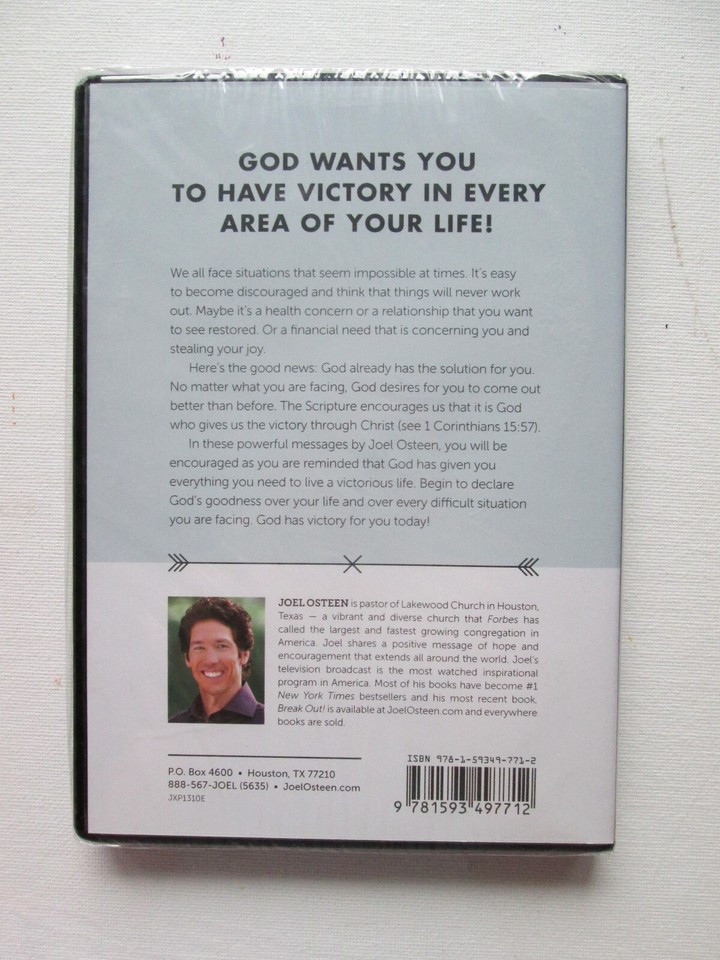 Joel Osteen Victory is Here in Every Area of Life God Religion CD/DVD ...