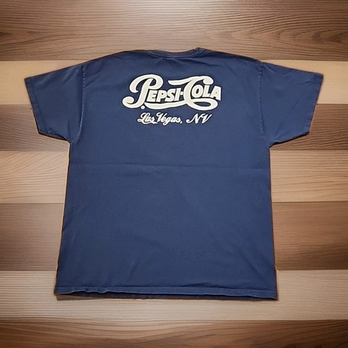 Vintage Pepsi Script Blue Single Stitch T-shirt Screen Stars Las Vegas ...