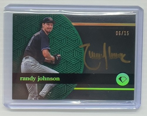 2024 Diamond Icons Randy Johnson Green Black Polychromatink Gold ink ...