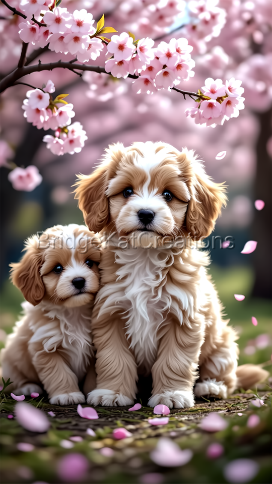 Cute Cavoodle Puppies Wallpaper Bundle 9:16 & 16:9 Digital Image ...