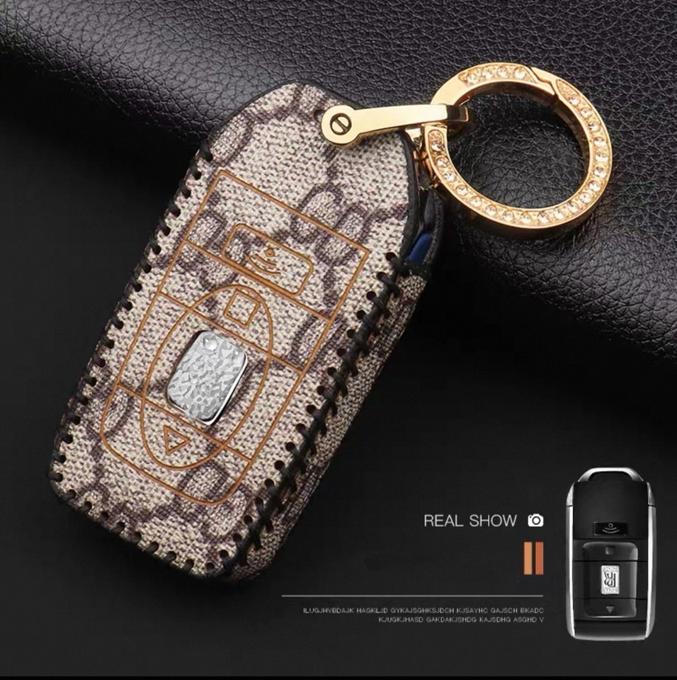 Leather Shell Key Fob Cover Case For Rolls-Royce Cullinan Dawn Ghost ...