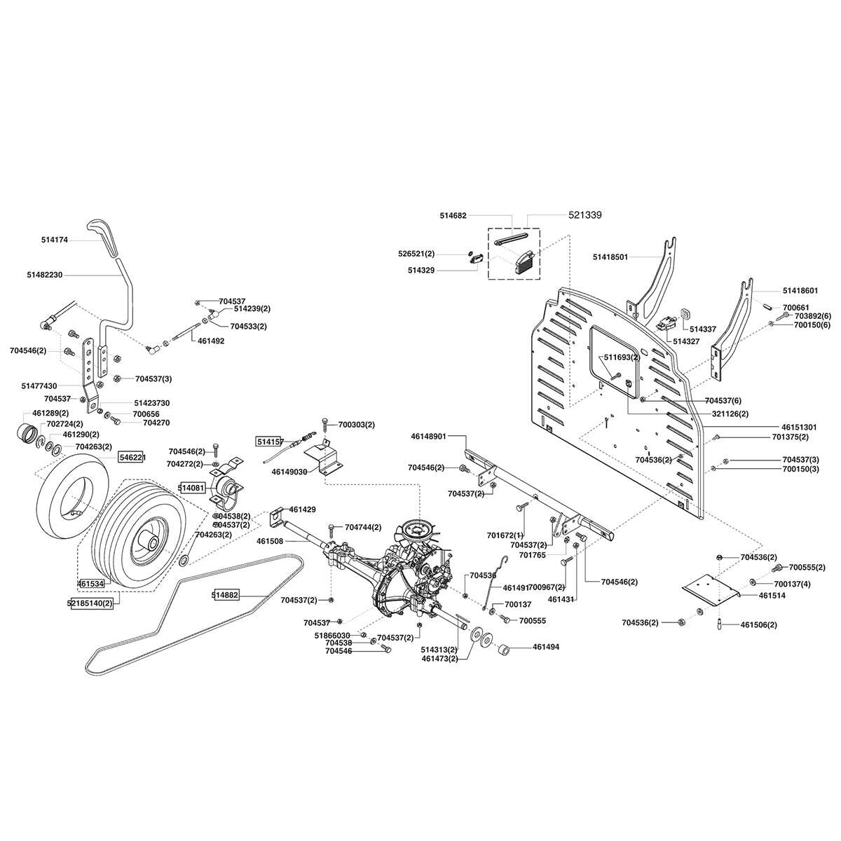 Transmission Drive Belt Fits AL-KO T16-102 Sp-hd-h Powerline Pn 514882 ...