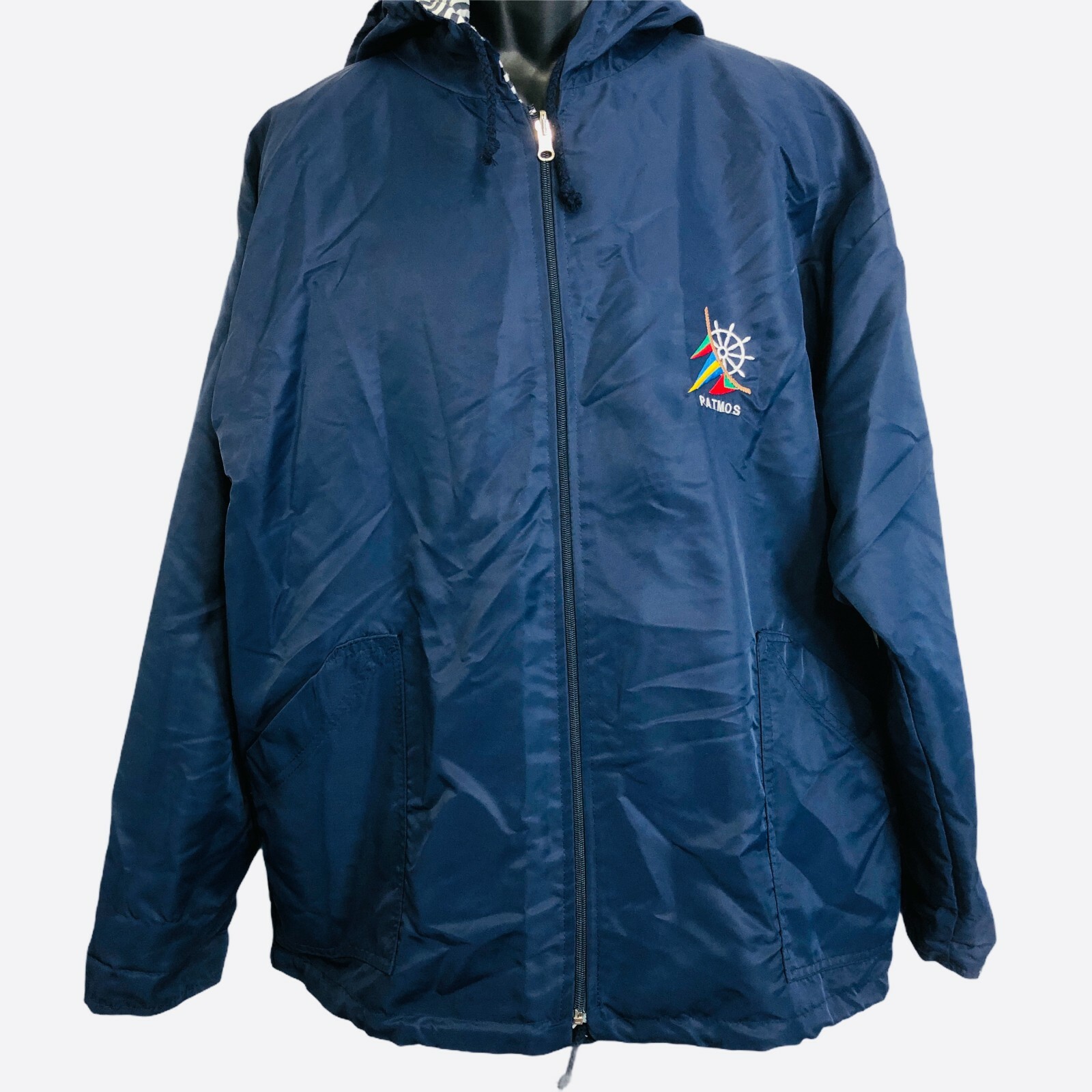 Reversible WindBreaker Navy Blue Nautical Cruise Sail… - Gem