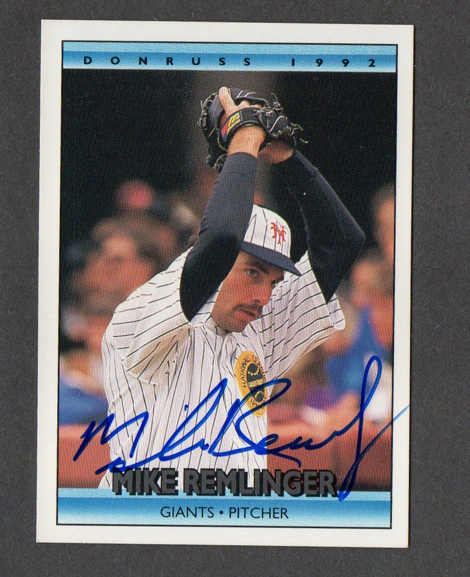 Mike Remlinger Signed Autographed 1992 Donruss #336 Giants | eBay