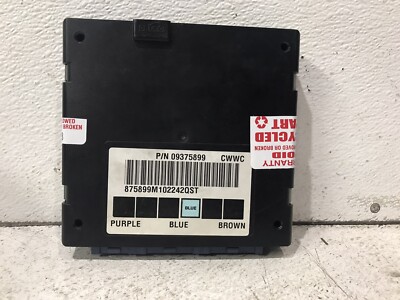 2001 chevy silverado / sierra 1500 2500 3500 body control module bcm ...