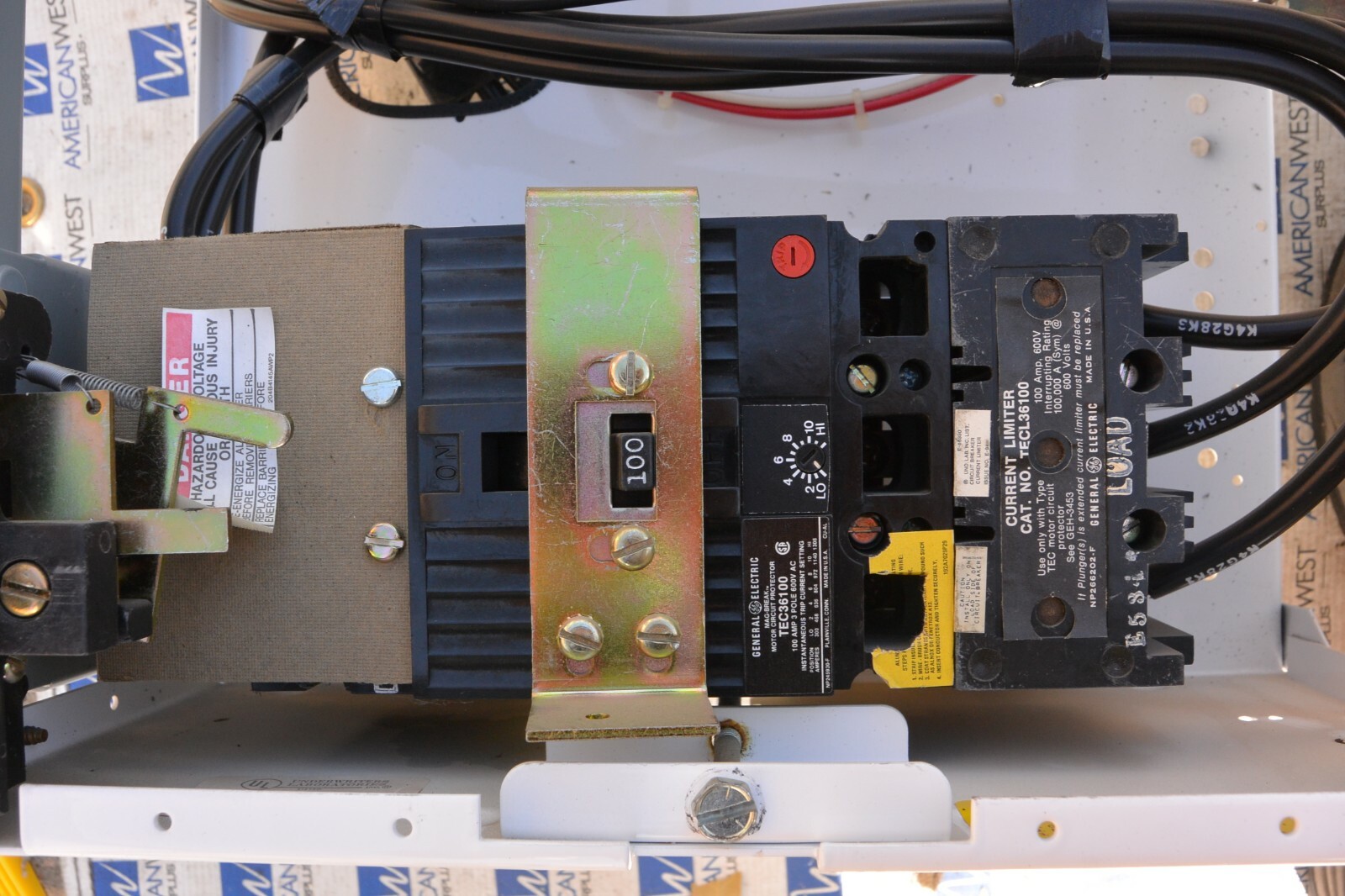 GE 8000 MCC Size 3 Combination 100 amp TEC Breaker FVNR 24" Bucket with ...