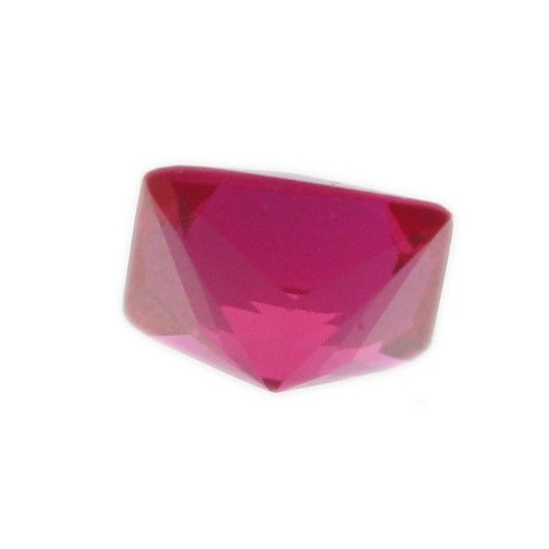 Loose Princess Cut Ruby CZ Stone Single Red Cubic Zirconia July ...