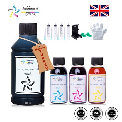 100-550ml Printer ink Refill Kit for HP 300/301/302/303/305/307 & XL ...