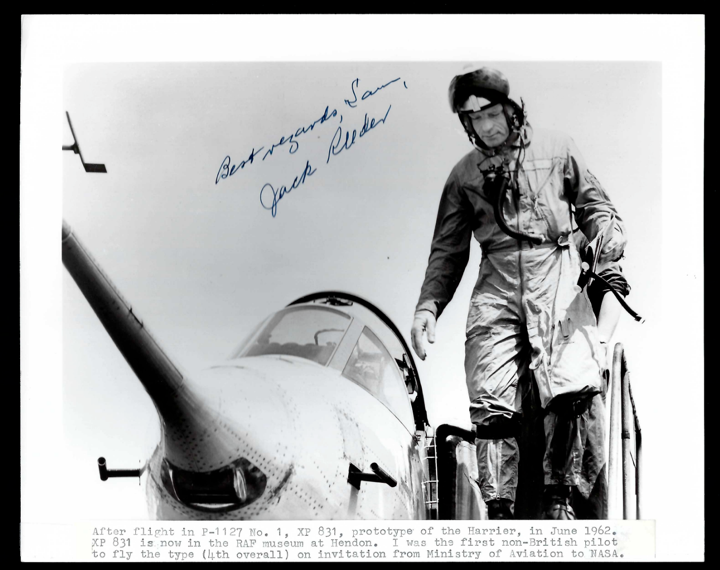 Jack Reeder signed 8x10 photograph American Engineering Test Pilot | eBay