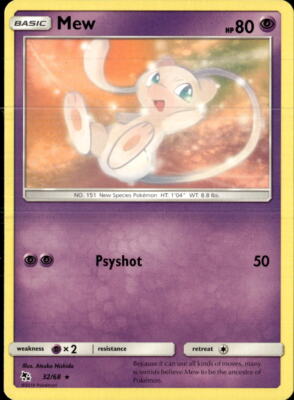 Pokemon Mew 32/68 Hidden Fates Non Holo Rare 3 Card Lot | eBay