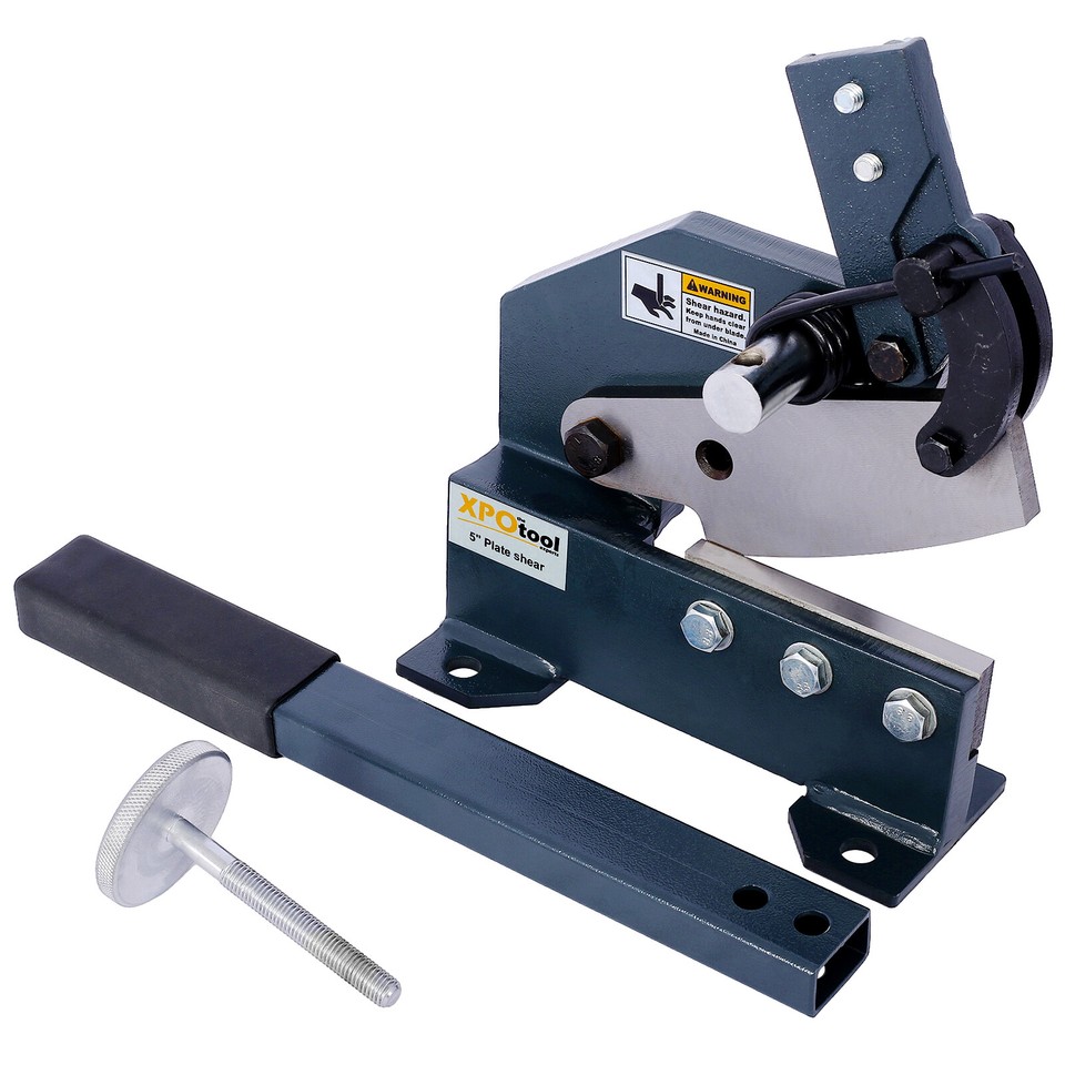 Industrial grade 5 inch sheet metal shear, solid structure mounted ...