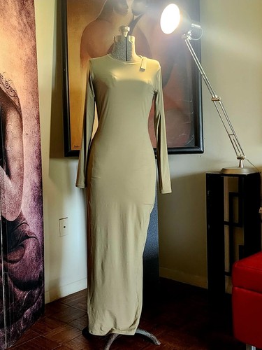 SKIMS NWT Khaki Fits Everybody Crew Neck Dress Sz L, Display Model, See ...