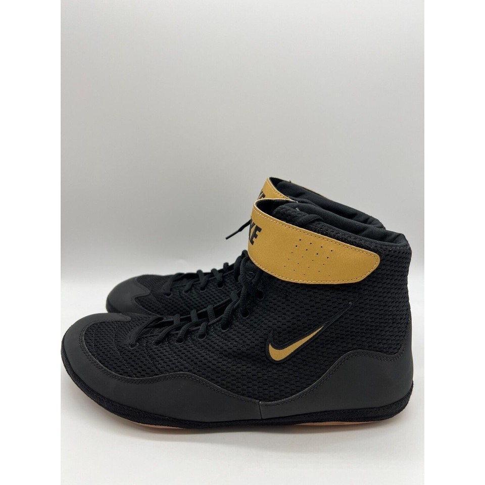 Nike Inflict 3 Wrestling Boxing Shoes Black Gold 325256-004 Men's Size ...