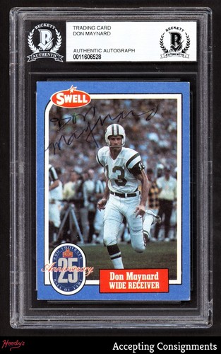 1988 Swell Greats #134 Don Maynard JETS Autograph AUTO BGS AUTHENTIC | eBay