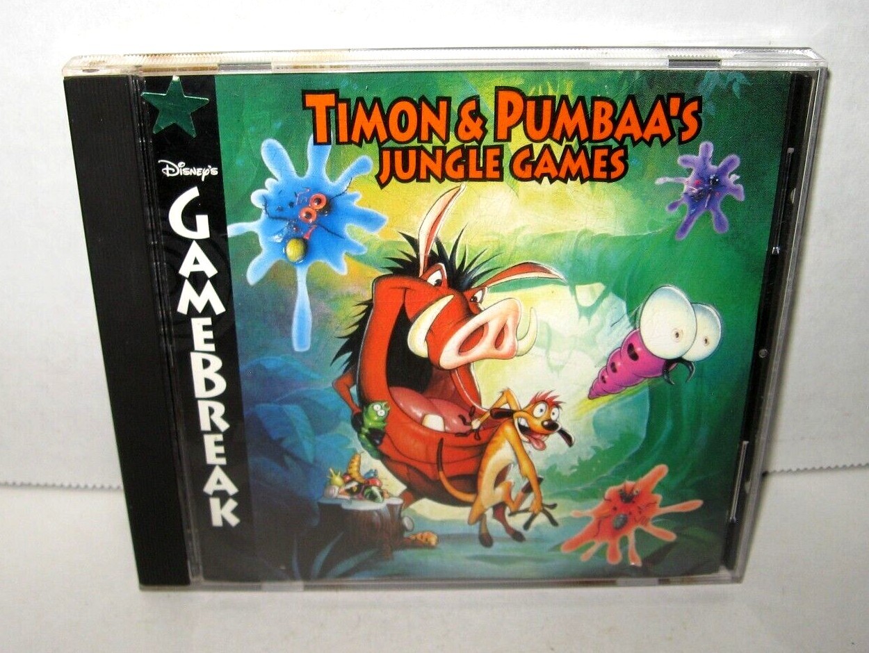 1995 Disney's Gamebreak Timon & Pumbaa's Jungle Game PC CD-Rom Windows ...