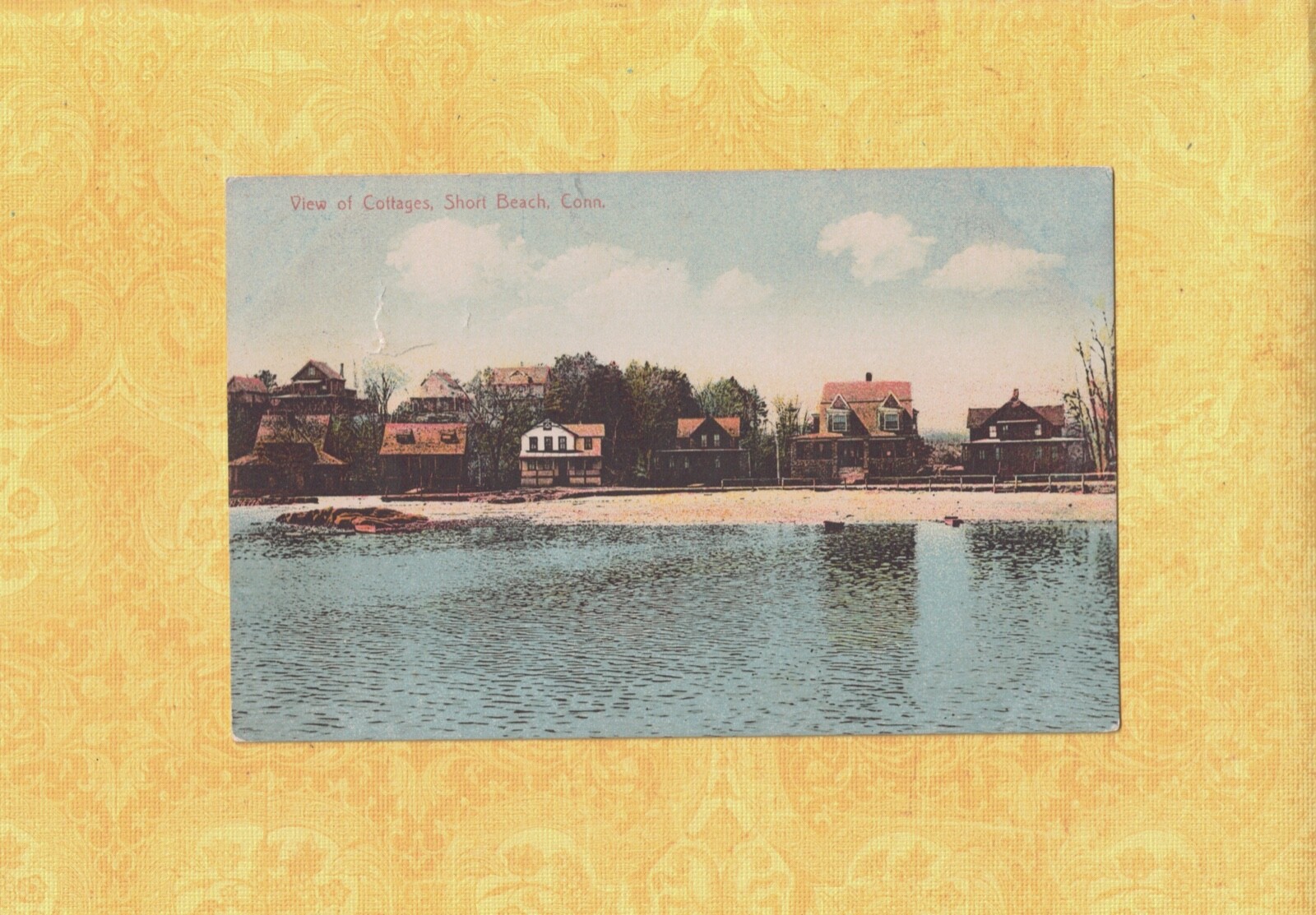 CT Branford Short Beach 1910 antique postcard COTTAGES ON THE WATER to ...