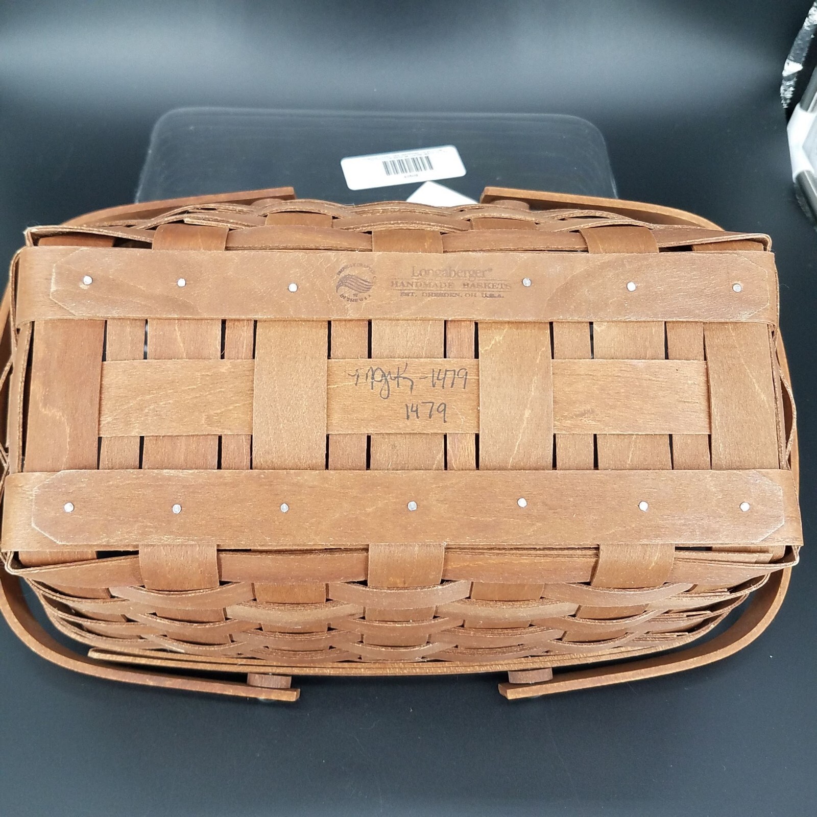 Longaberger 2009 Rich Brown Chore Basket + Protector+Product Card Swing ...