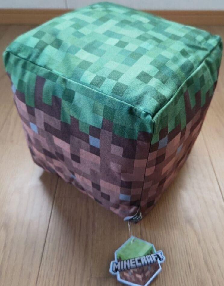 Minecraft Block BIG Plush Doll Block of Grass 24cm FuRyu New | eBay