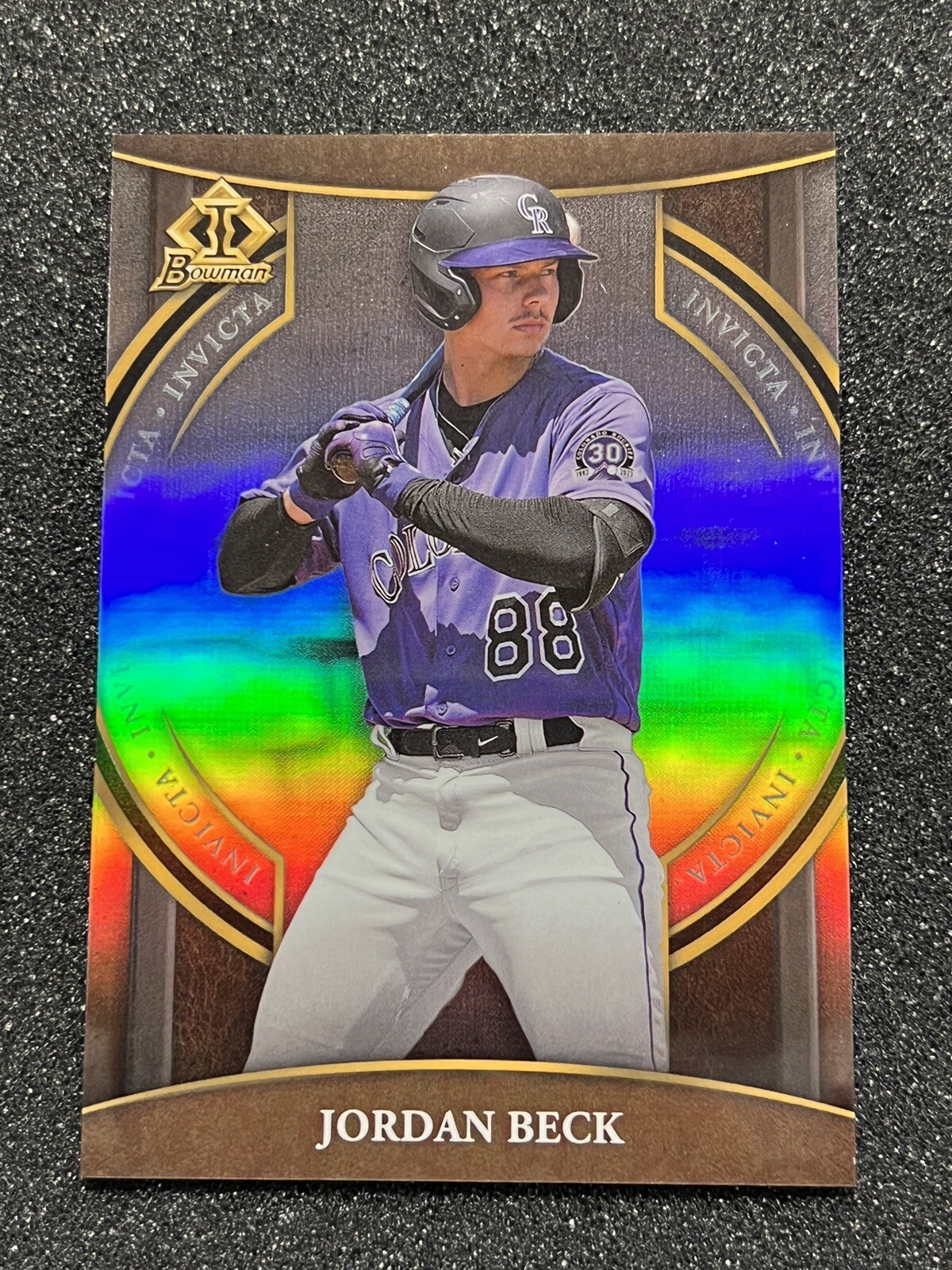 2023 Bowman Chrome #BI-23 Jordan Beck Invicta Colorado Rockies Baseball ...