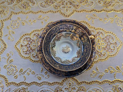 Vintage Bavarian Heidelberg Echt Gold GVD Teacup & Saucer | eBay
