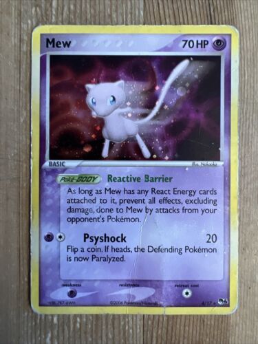 Mew 4/17 Holo Rare Pop Series 4 Promo Set EX Era 2006 Pokemon Card ...