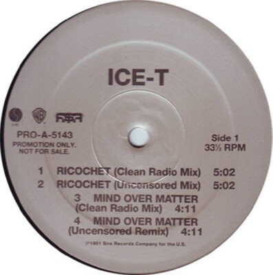 Ice-T – Ricochet uS dJ 12" 8 TRACKS | eBay