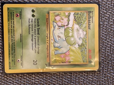 1st editions Bulbasaur Pokémon card | eBay