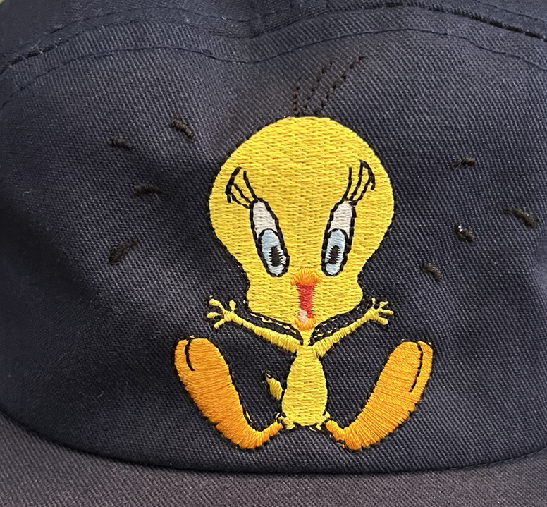 Vintage 1993 Looney Toons Tweety Bird Navy Blue Elast… - Gem