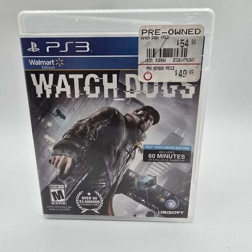 Watch Dogs PS3 Ubisoft Adventure Tested Working Sony PlayStation 3 ...