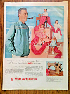 1956 Singer Sewing Machine Ad New Swing-Needle Automatic | eBay