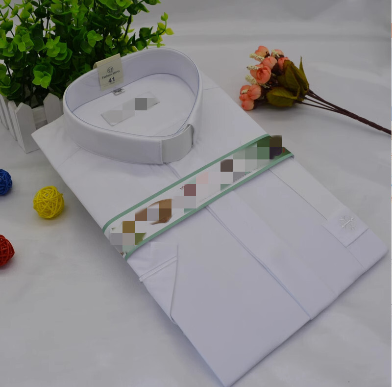 Clergy Shirt for Men with Cross Pattern Clerical Minister Priest Pastor ...