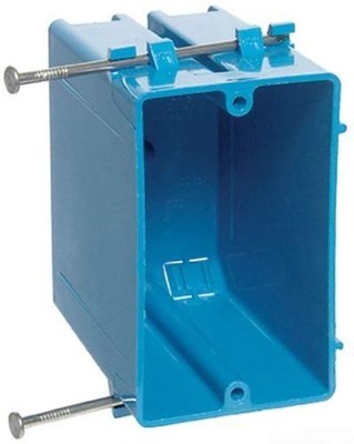 Carlon B122A-UPC Switch/Outlet Box, New Work, 1 Gang, 3-3/4-Inch Length ...