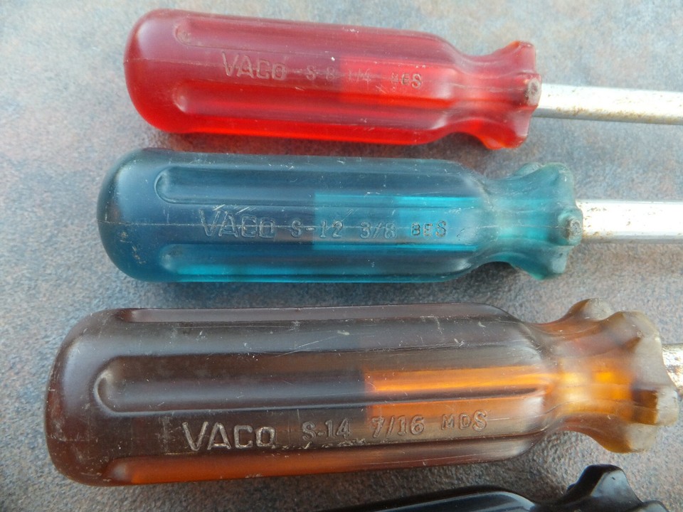 Set of 5 VACO Nut Driver Tools S-14 7/16, S-12 3/8, S-10 5/16, S-8 1/4, S-6 3/16 | eBay