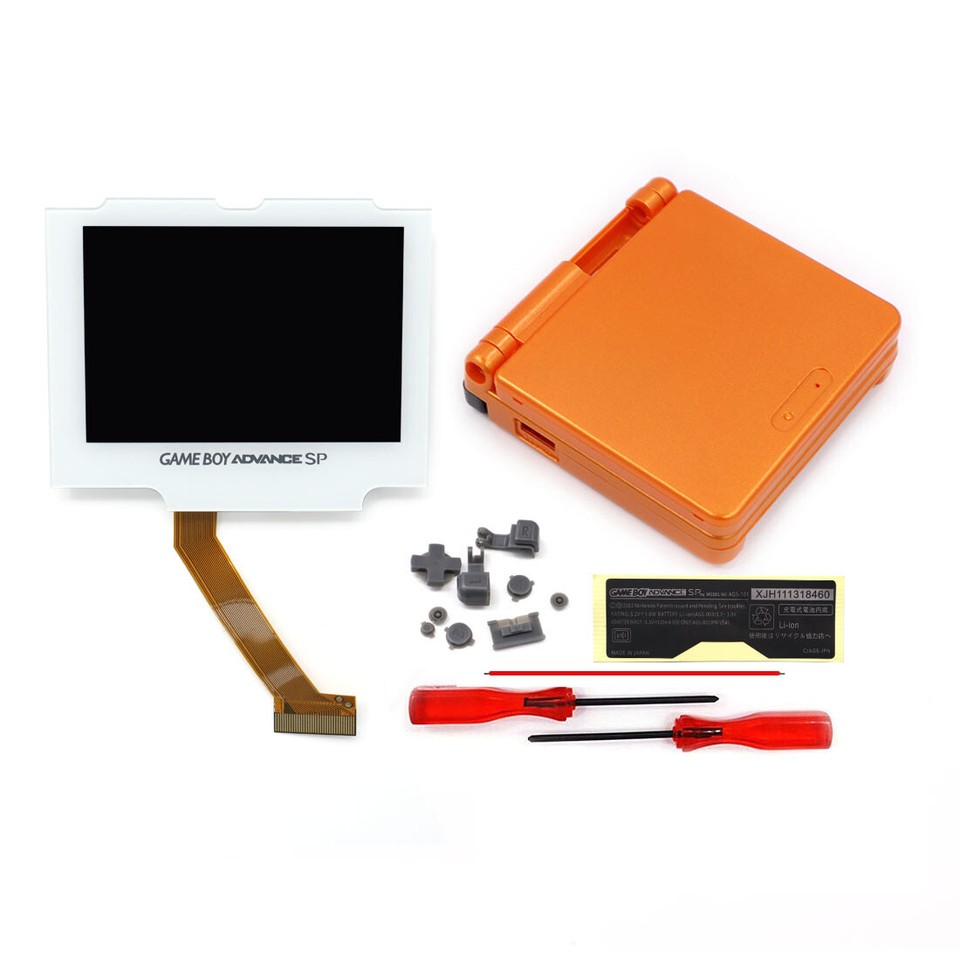 Drop In GBA SP 3" IPS Backlight V5 LCD Pre Laminated Screen Kit+Gameboy ...