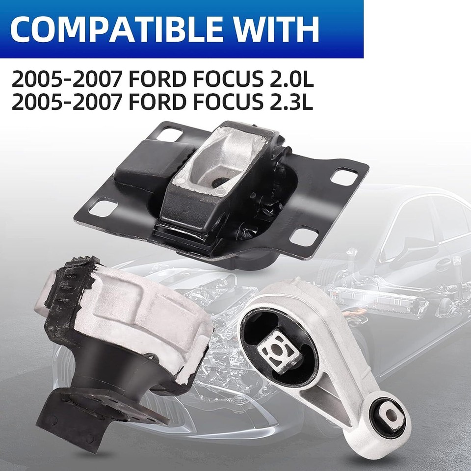 3PCS Engine Motor Mount Set for 2005 2006 2007 Ford Focus 2.0L A5312 ...