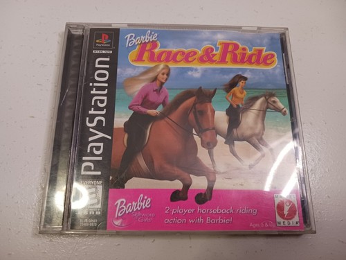 Sony Playstation Barbie Race & Ride Video Game SCRATCHED HEAVILY ...