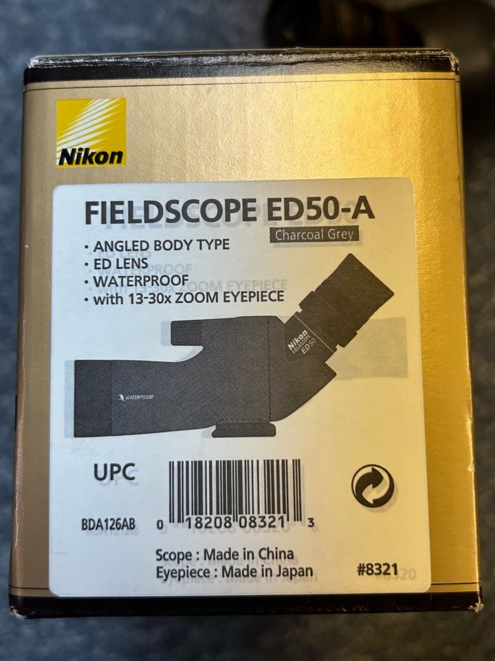 Nikon Fieldscope ED50-A Angled Spotting Scope with 13-30x Eyepiece ...