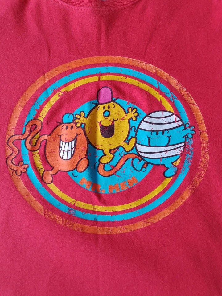 New Look Inspire Retro 100% Cotton Red Mr Men T Shirt Size 22 | eBay UK