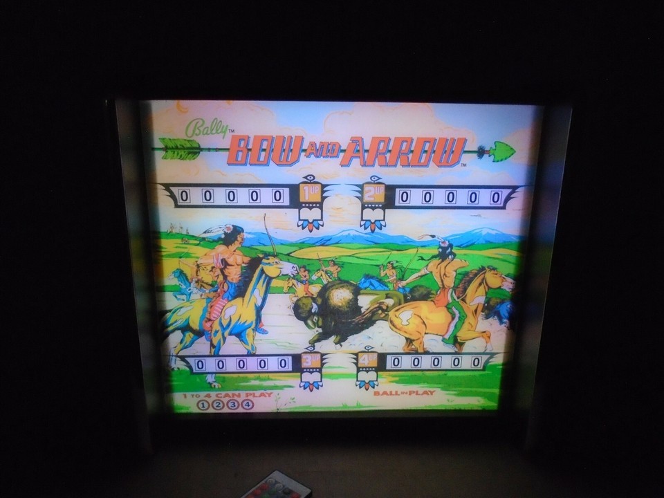 Bally Bow And Arrow Pinball Head LED Display light box | eBay