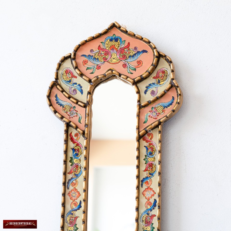 Long Narrow rectangular wall mirror, Painting on glass Skinny Mirror ...