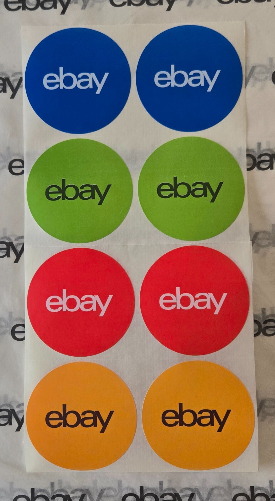 24 ebay Logo Stickers Round eBay Stickers 3" diameter 4 colors | eBay