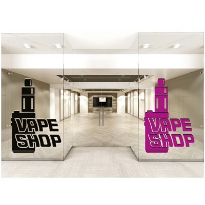 Vape Shop Window Stickers Vaping signs Wall Decal Colour Art | eBay
