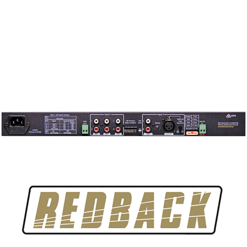 Redback Compact 1RU Public Address Mixer Amplifier 30W | eBay