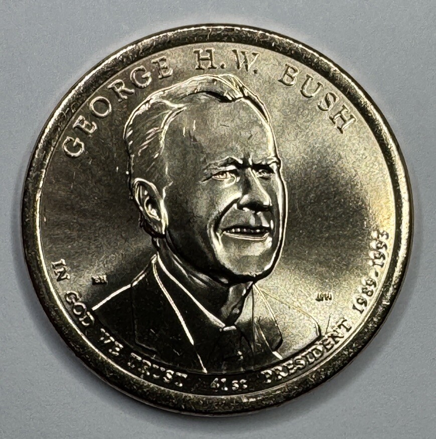 2020-D George H.W. Bush $1 Coin. Roll of 25-Coins in Official US Mint ...